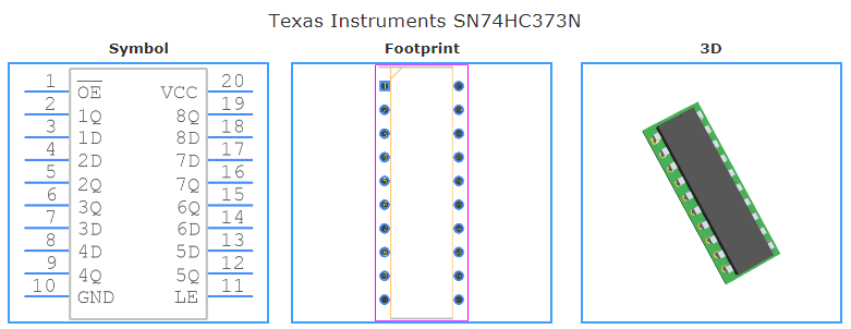 SN74HC373N中文资料_PDF数据手册_参数_引脚图_图片-立创商城